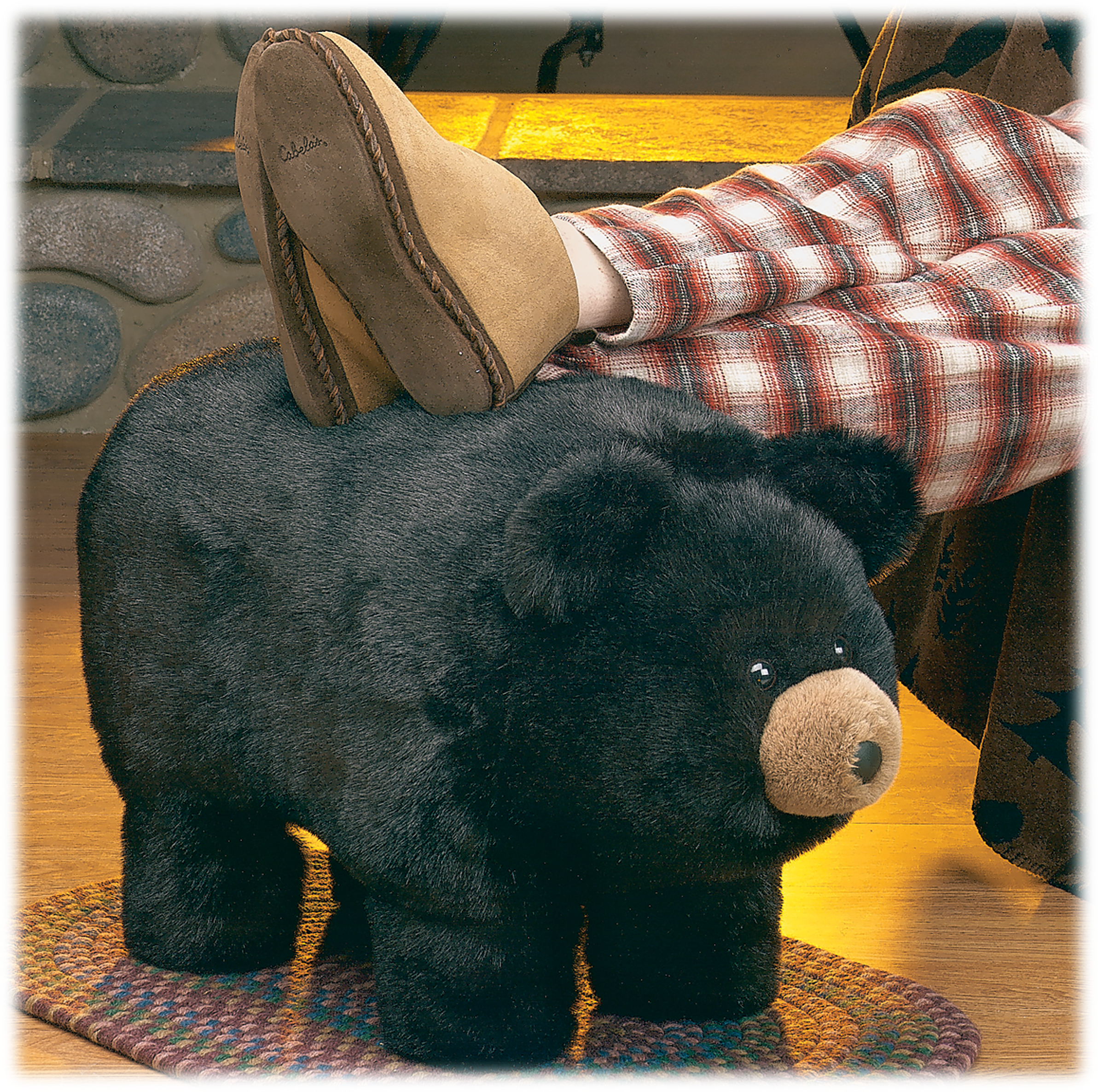 Carstens Midnite Black Bear Footstool | Cabela's